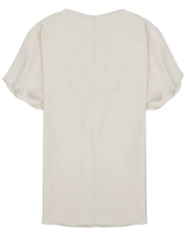 ALYSI Twill Silk Blouse