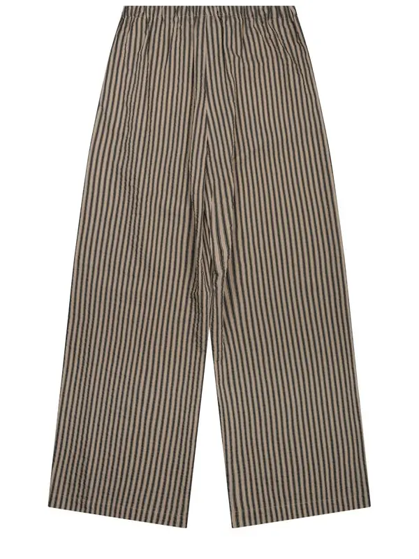 ALYSI Wide Leg Striped Trousers - Nude