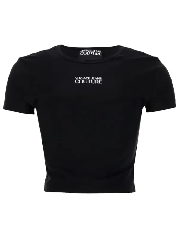Versace T-shirt Crop With Logo