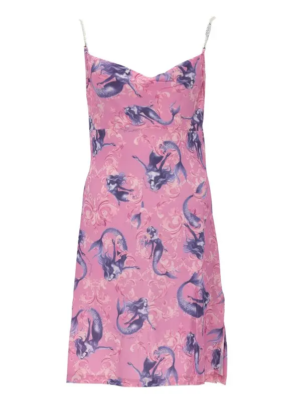Versace Mini Abito In Raso - Pink