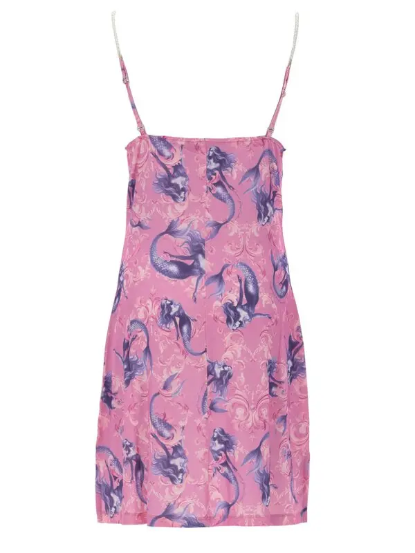 Versace Mini Abito In Raso - Pink