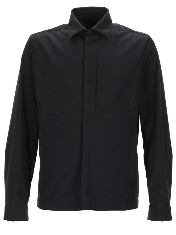 Herno Wool Blend Overshirt - Black