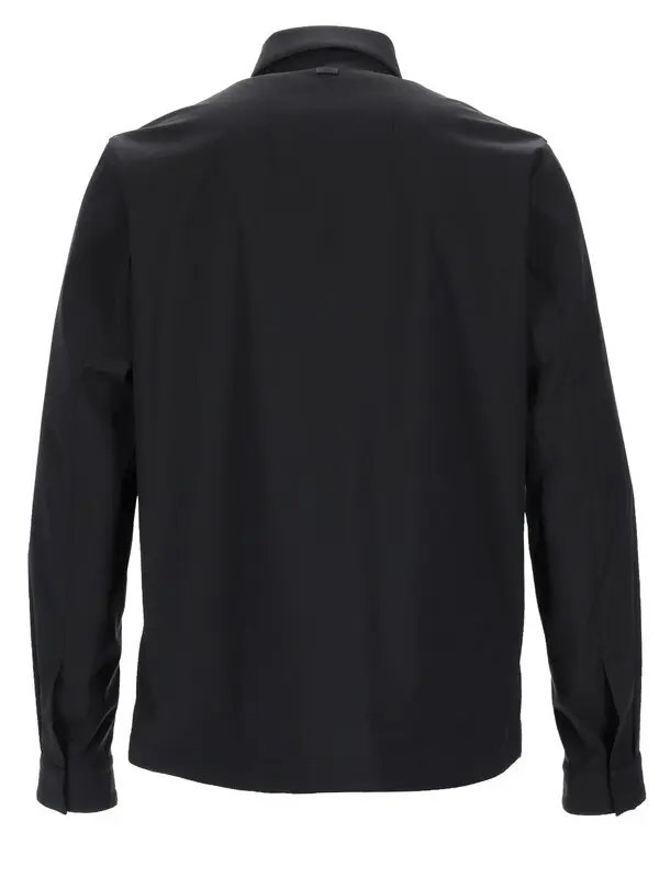 Herno Wool Blend Overshirt - Black