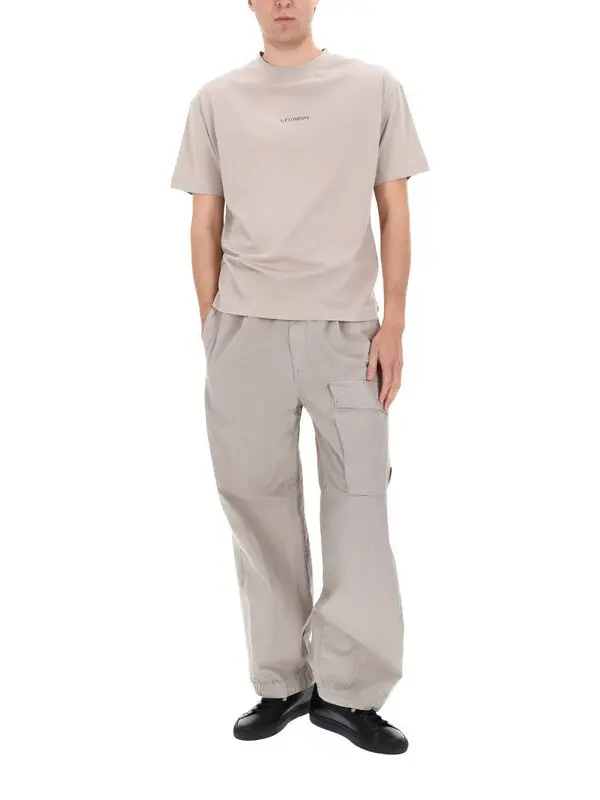 C.P. COMPANY Cargo Pant With Logo Patch - Beige
