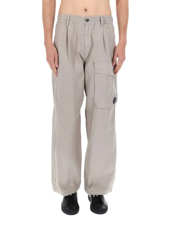 C.P. COMPANY Cargo Pant With Logo Patch - Beige