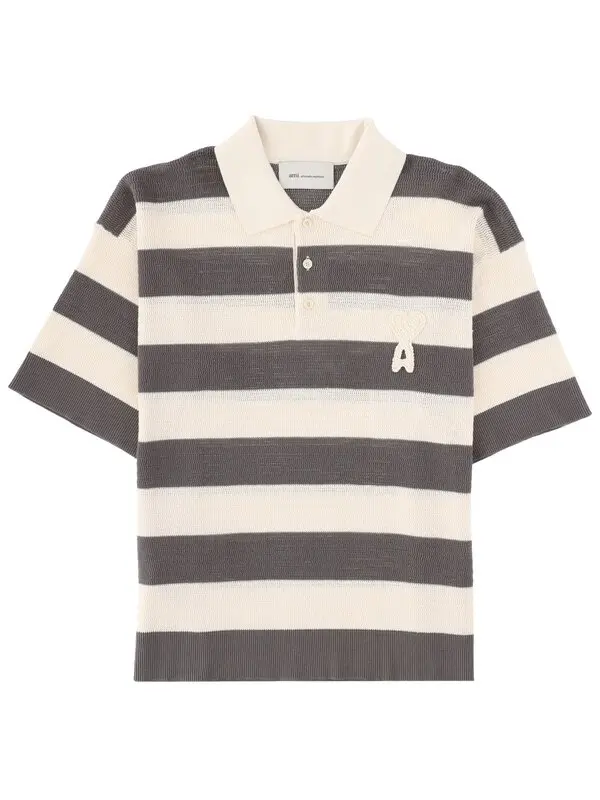 AMI Paris Polo Con Patch Logo - Multicolour