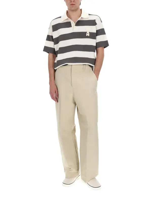 AMI Paris Polo Con Patch Logo - Multicolour