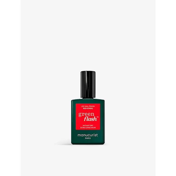 MANUCURIST Green Flash Nail Polish 15ml - Red Coral