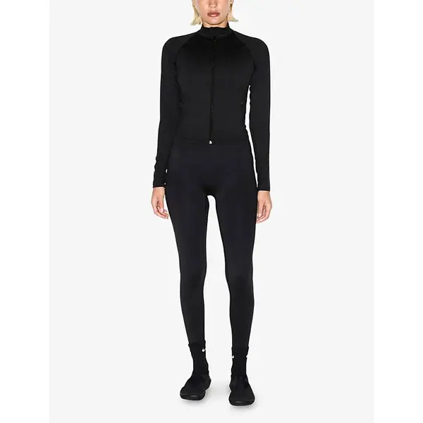 NIKESKIMS Matte Mock-neck Full Zip Jacket - Obsidian