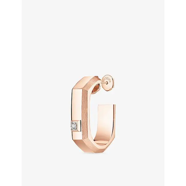 Messika Moderniste Medium Hoop Earring - Pink