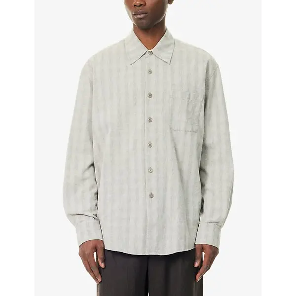 Our Legacy Above Patch-pocket Cotton-blend Shirt - Black Check