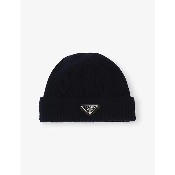 Prada Wool And Cashmere Beanie - Blue