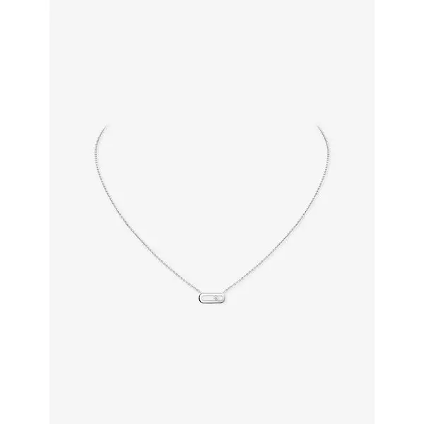 Messika Move Uno 18ct Gold And 0.02ct Diamond Necklace - White