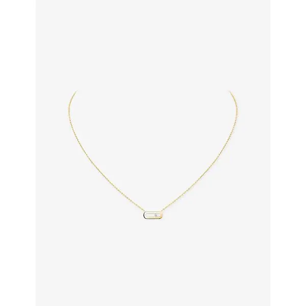 Messika Move Uno 18ct Gold And 0.02ct Diamond Necklace - Yellow