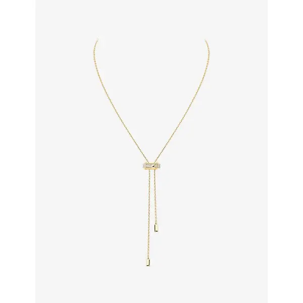 Messika Moderniste Pave Tie Necklace - Yellow
