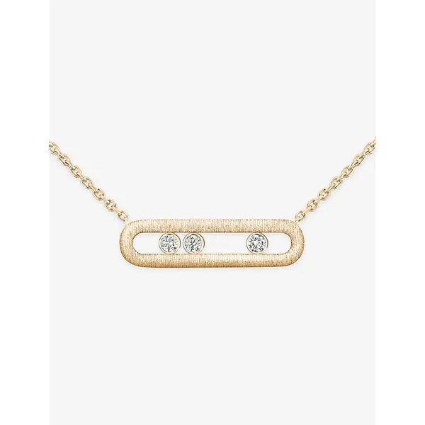 Messika Move Classique Ciselé Diamond Necklace - Yellow