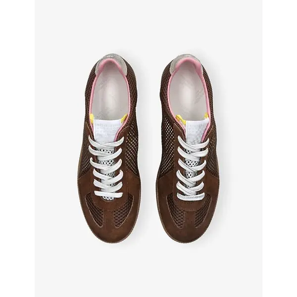 MAISON MARGIELA Replica Suede And Mesh Trainers - Brown