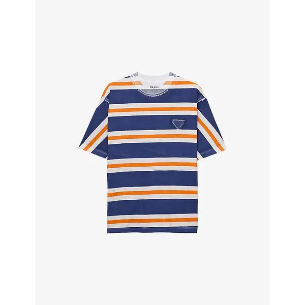 Prada Printed Cotton-jersey T-shirt