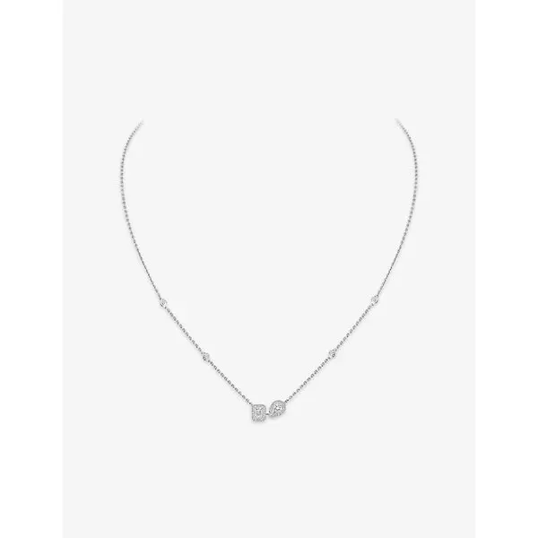 Messika My Twin 18ct Gold And 0.30ct Diamond Necklace - White