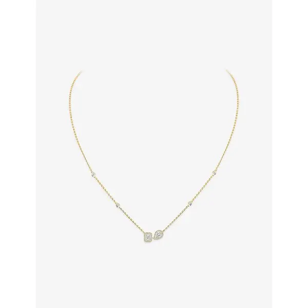 Messika My Twin 18ct Gold And 0.30ct Diamond Necklace - Yellow