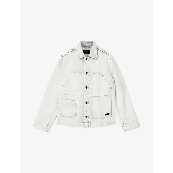 ALLSAINTS Mukesh Relaxed-fit Denim Shacket - Bleached Grey