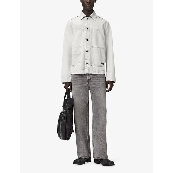 ALLSAINTS Mukesh Relaxed-fit Denim Shacket - Bleached Grey