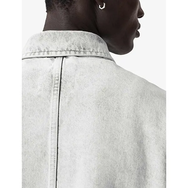 ALLSAINTS Mukesh Relaxed-fit Denim Shacket - Bleached Grey