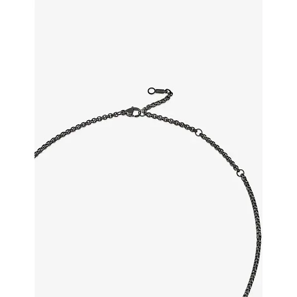 Messika Move Large Graphite Titanium And Diamond Pendant Necklace