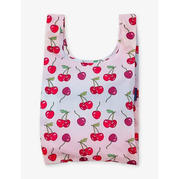 Baggu Cherry-print Woven Tote Bag - One-color
