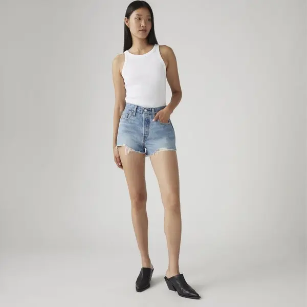 LEVI'S 501 Original Fit High Rise Denim Shorts - Switch Stitch Short