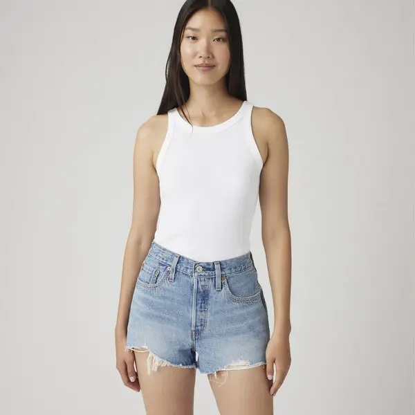 LEVI'S 501 Original Fit High Rise Denim Shorts - Switch Stitch Short