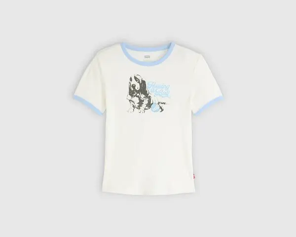 LEVI'S Graphic Logo Ringer T-shirt - Egret