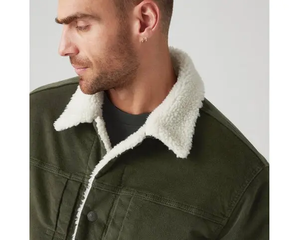 LEVI'S Type I Sherpa Lined Jacket - Forest Night