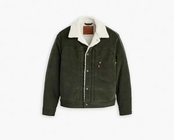 LEVI'S Type I Sherpa Lined Jacket - Forest Night