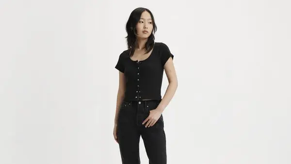 LEVI'S Britt Snap-front Top