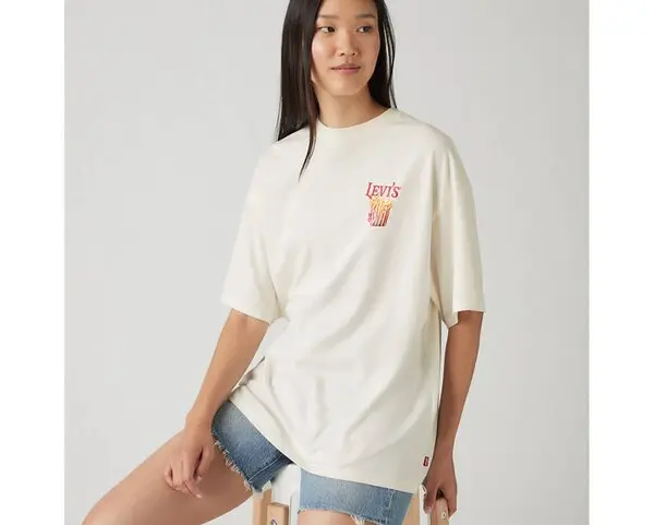 LEVI'S Graphic Short Sleeve T-shirt - Egret