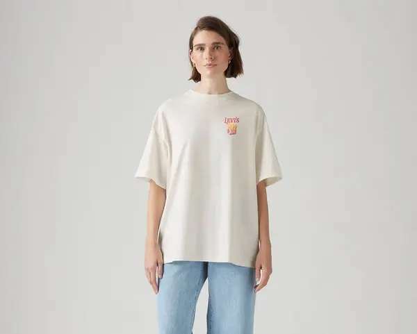 LEVI'S Graphic Short Sleeve T-shirt - Egret