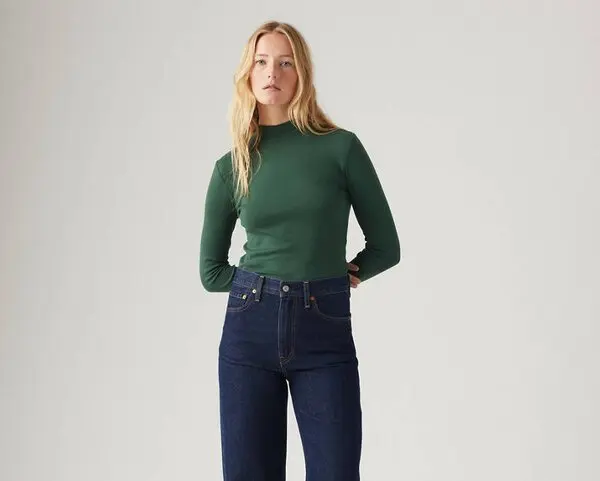 LEVI'S Effortless Long Sleeve T-shirt - Python Green