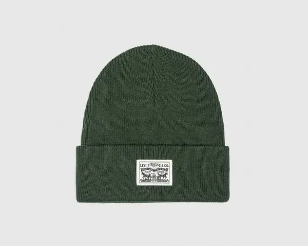 LEVI'S Backpatch Beanie - Army Green