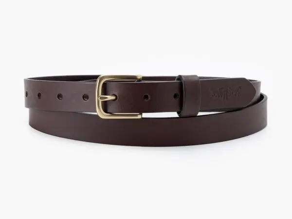 LEVI'S Narrow Leather Belt - Brown