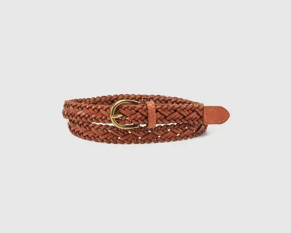 LEVI'S Leather Braided Belt - Regular Orange
