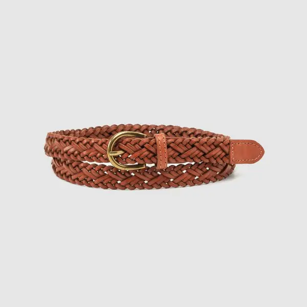LEVI'S Leather Braided Belt - Regular Orange