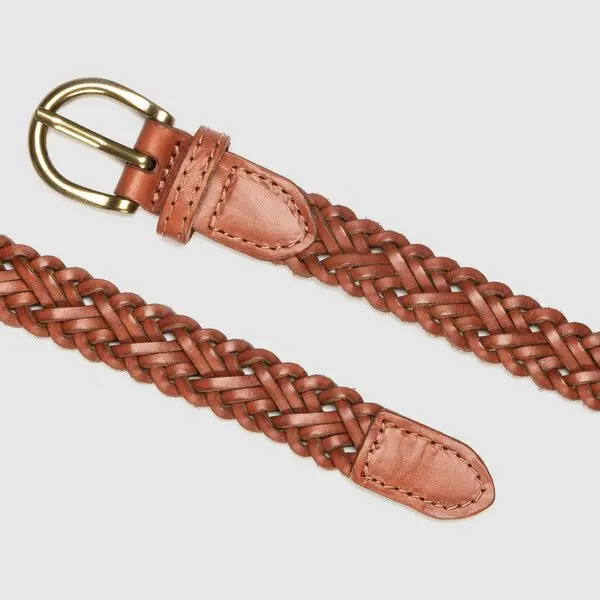 LEVI'S Leather Braided Belt - Regular Orange