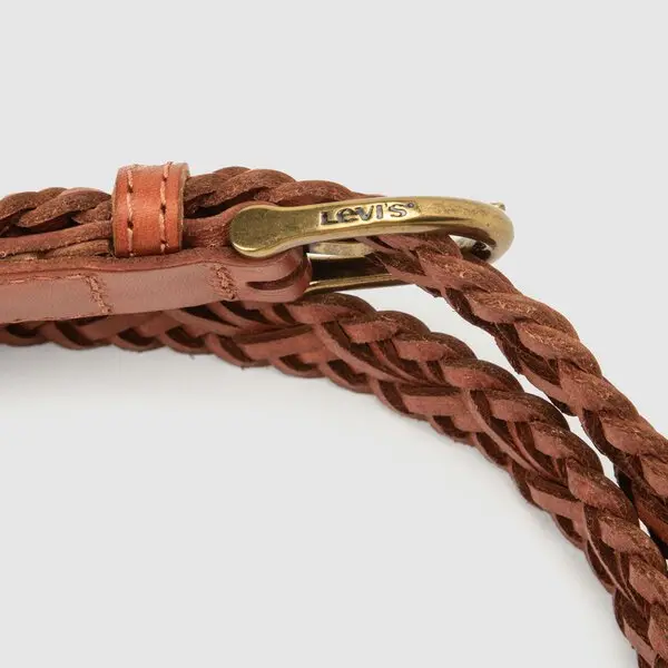 LEVI'S Leather Braided Belt - Regular Orange