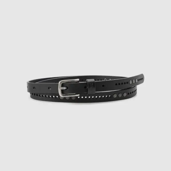 LEVI'S Embellished Leather Belt - Regular Black