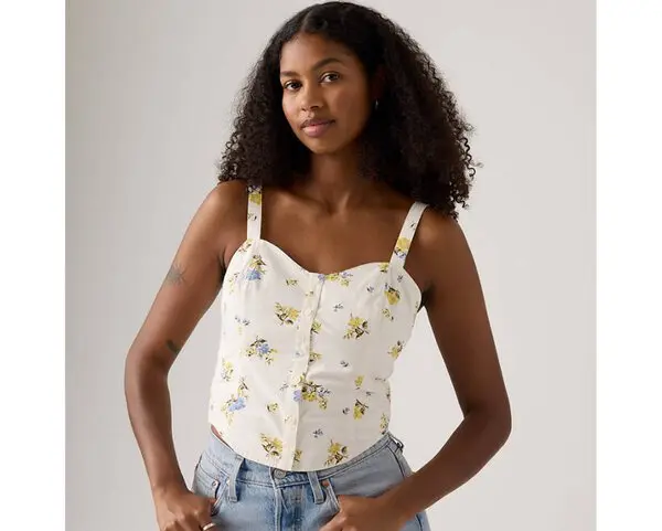 LEVI'S Adore Bustier Top - Egret Floral
