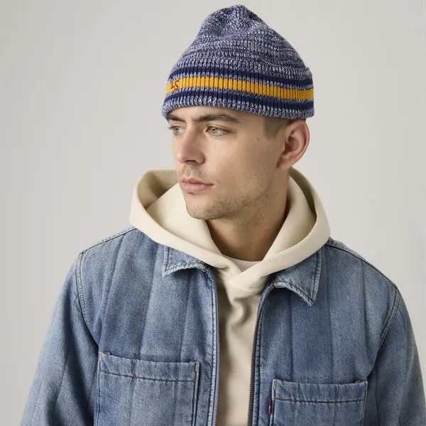 LEVI'S Monogram Beanie - New Blue