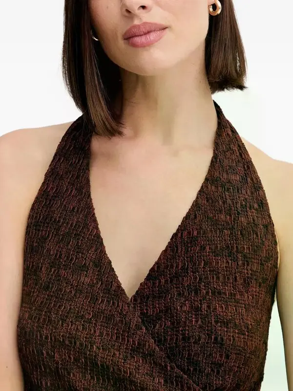 Guess Sleeveless V-neck Cropped Top