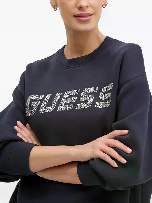Guess Embellished Logo Sweatshirt - Blue