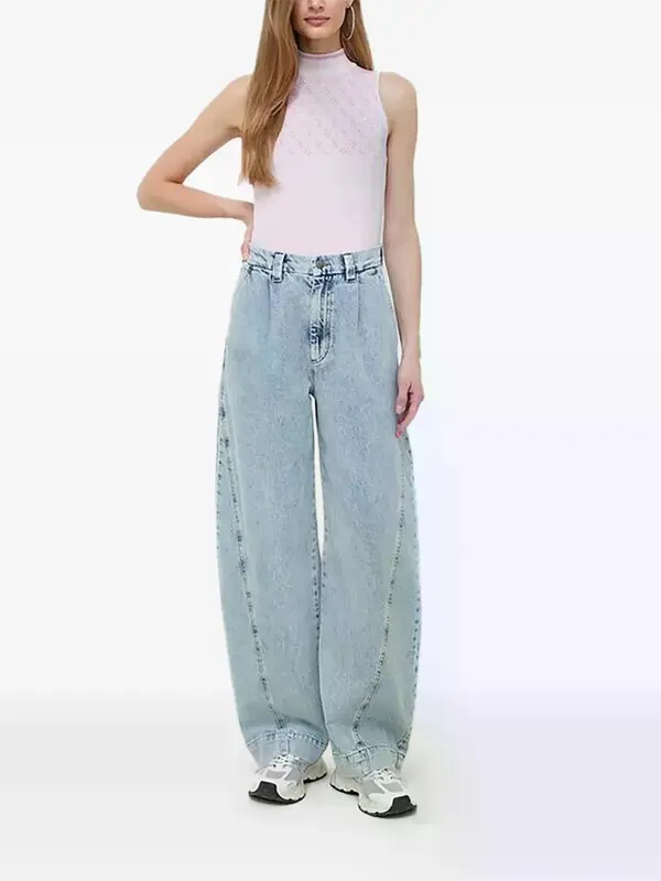 Guess Patterned Mock-neck Top
